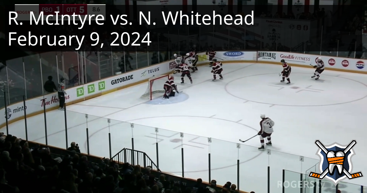 Ryder McIntyre vs. Nic Whitehead, February 9, 2024 - Peterborough Petes ...