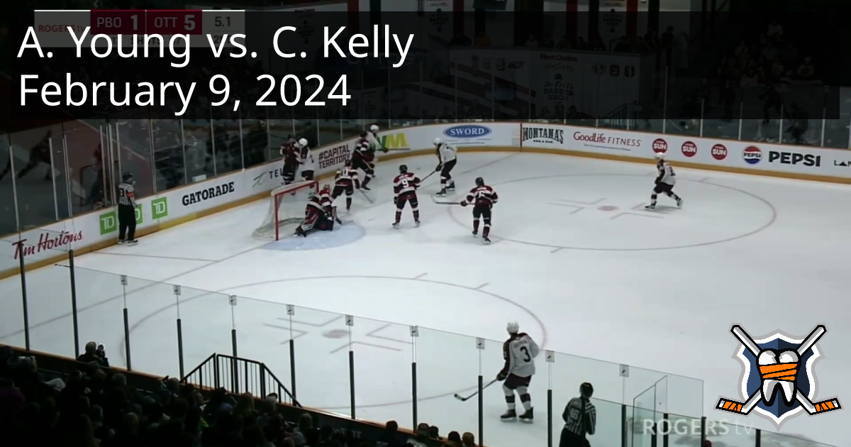 Aiden Young vs. Caden Kelly, February 9, 2024 - Peterborough Petes vs ...