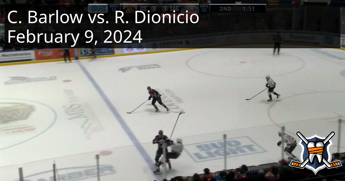 Colby Barlow vs. Rodwin Dionicio, February 9, 2024 - Owen Sound Attack ...