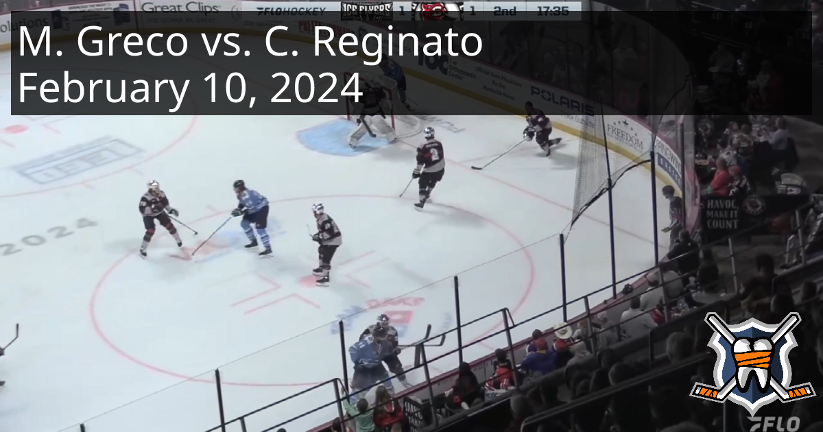 Michael Greco vs. Cole Reginato, February 10, 2024 - Pensacola Ice ...