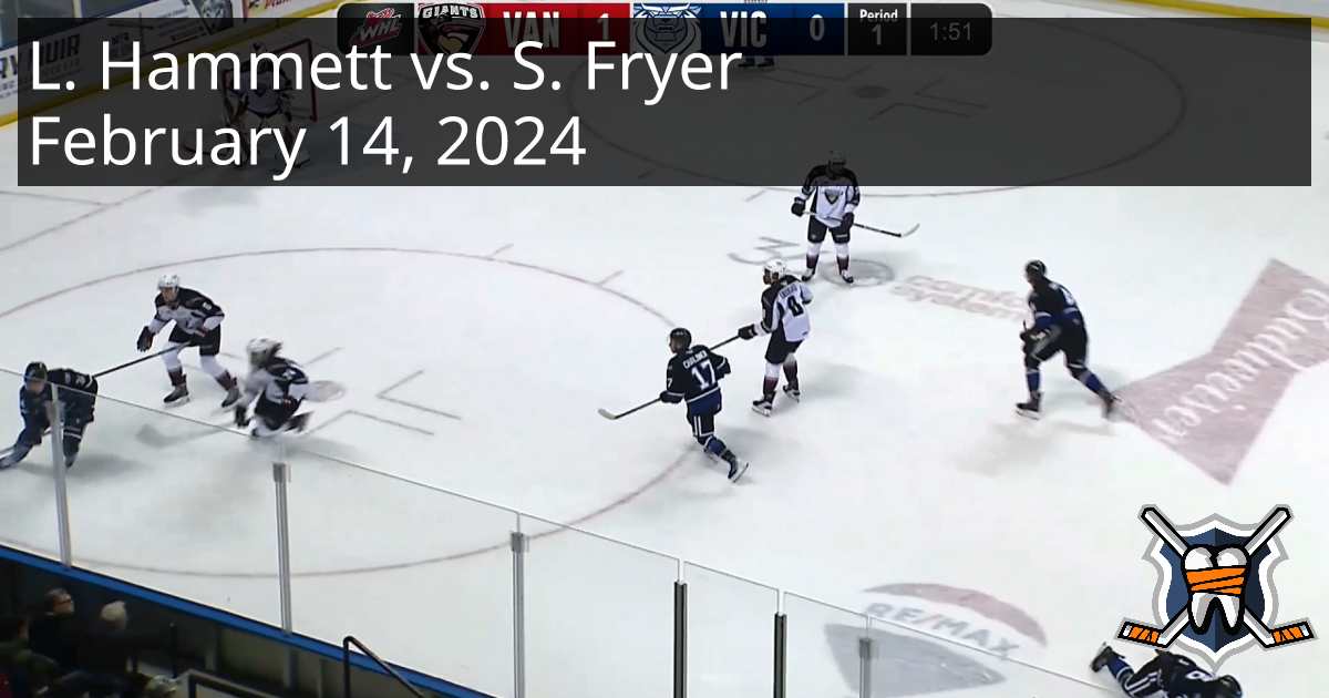 Logen Hammett vs. Seth Fryer, February 14, 2024 - Vancouver Giants vs ...