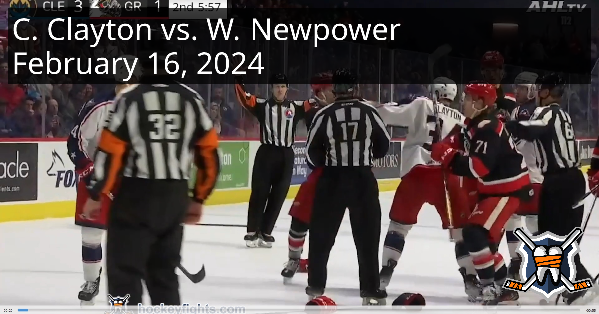 Cole Clayton vs. Wyatt Newpower, February 16, 2024 - Cleveland Monsters ...