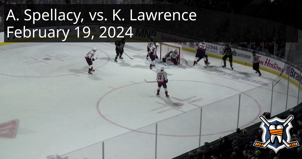 AJ Spellacy vs. Kaleb Lawrence, February 19, 2024 - Windsor Spitfires ...