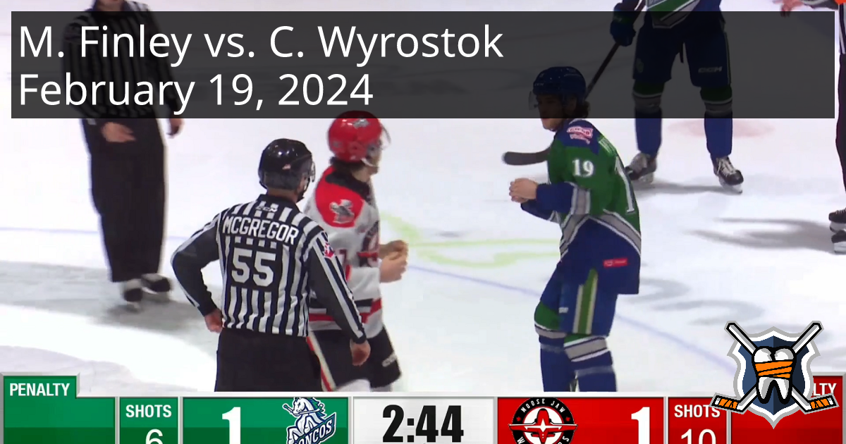 Max Finley vs. Caleb Wyrostok, February 19, 2024 - Moose Jaw Warriors ...