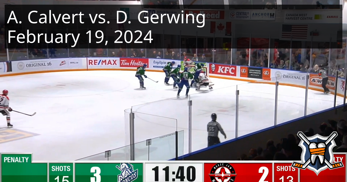 Atley Calvert vs. Dawson Gerwing, February 19, 2024 - Moose Jaw ...