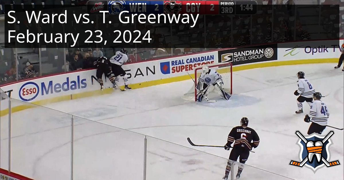 Sam Ward vs. Tyson Greenway, February 23, 2024 - Wenatchee Wild vs ...