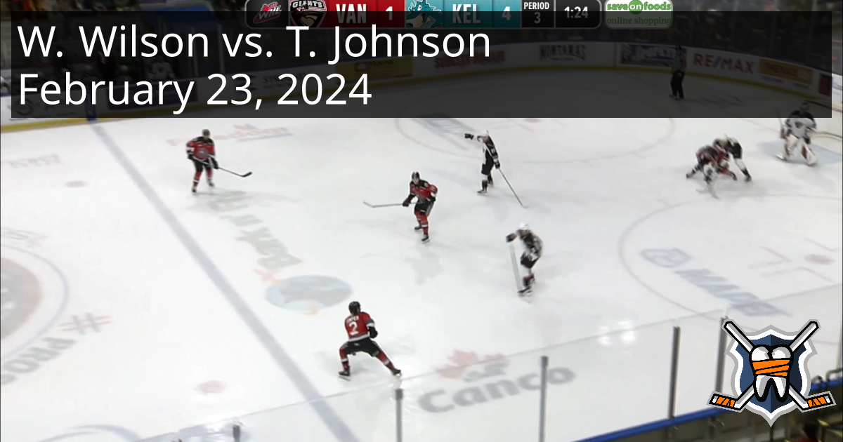 Wyatt Wilson vs. Trae Johnson, February 23, 2024 - Vancouver Giants vs ...