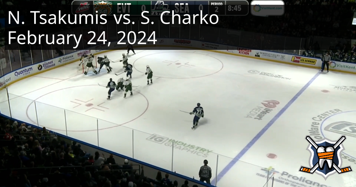 Niko Tsakumis vs. Samuel Charko, February 24, 2024 - Everett Silvertips ...