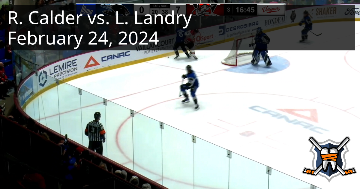 Reid Calder vs. Lukas Landry, February 24, 2024 - Saint John Sea Dogs ...