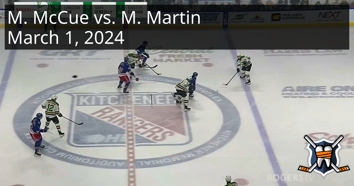 Max McCue vs. Mitchell Martin, March 1, 2024 - London Knights vs ...