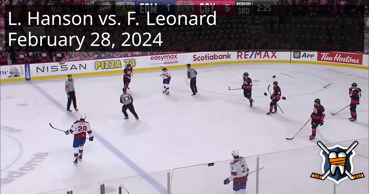 Landon Hanson vs. Fraser Leonard, February 28, 2024 - Edmonton Oil ...