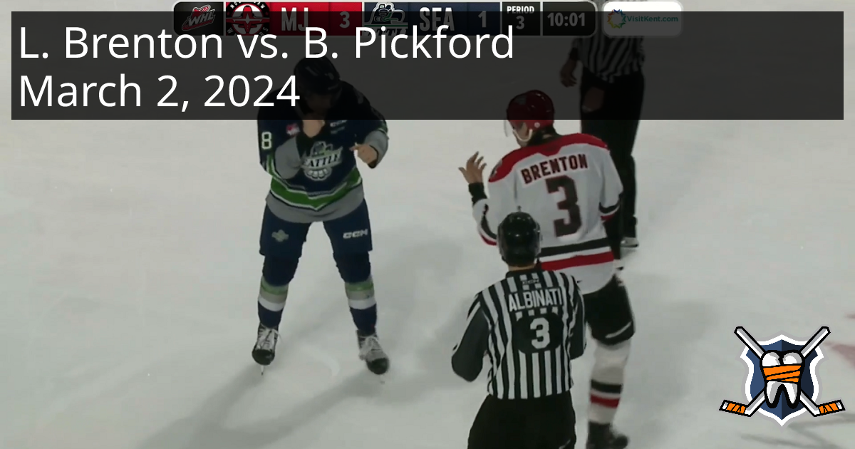 Lucas Brenton vs. Bryce Pickford, March 2, 2024 - Moose Jaw Warriors vs ...
