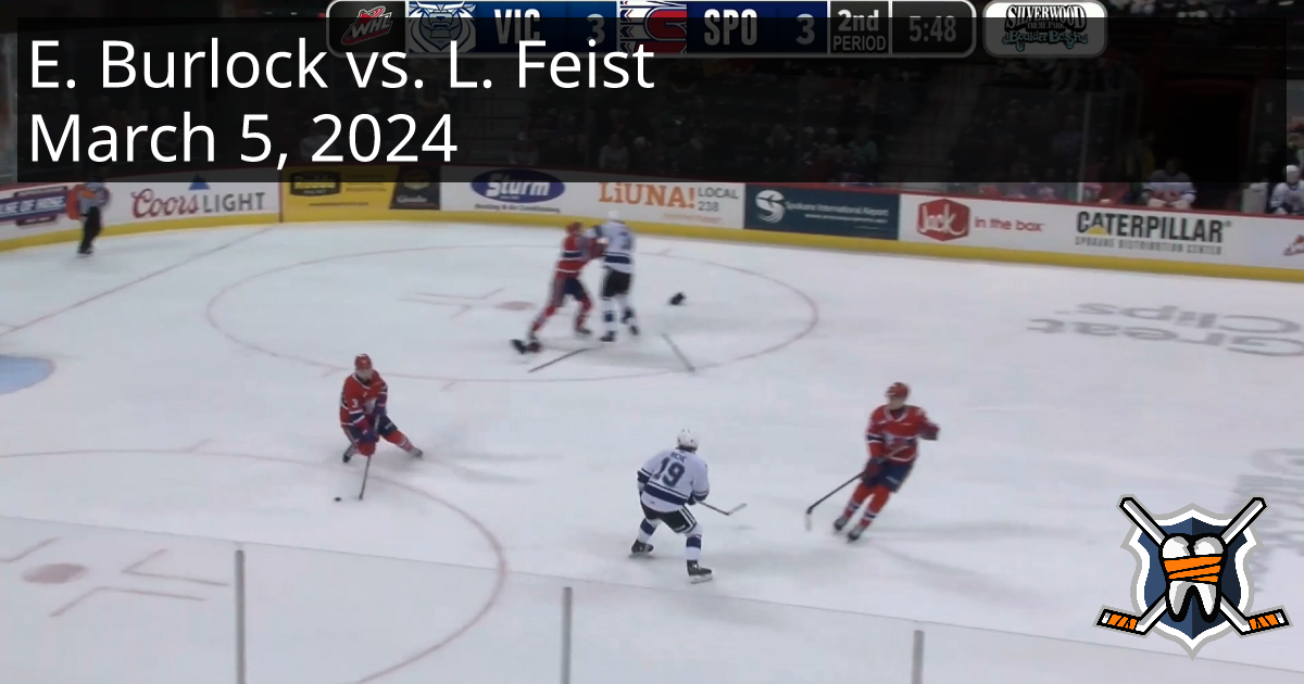 Escalus Burlock vs. Layton Feist, March 5, 2024 - Victoria Royals vs ...