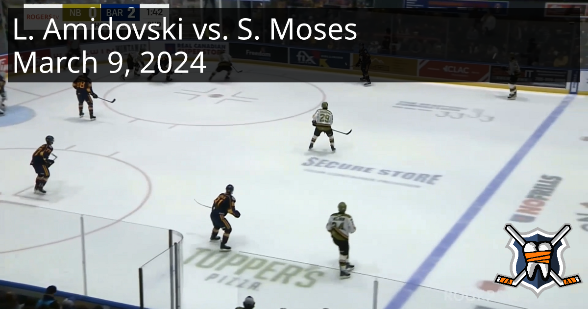Lirim Amidovski vs. Shamar Moses, March 9, 2024 - North Bay Battalion ...