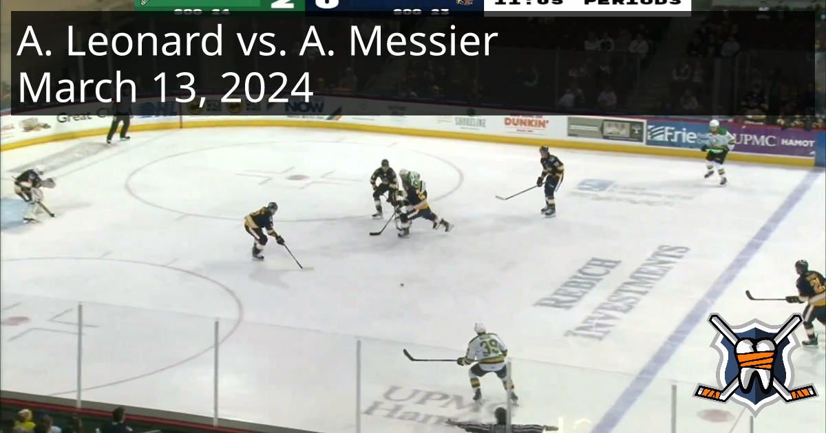 Alec Leonard vs. Alex Messier, March 13, 2024 - London Knights vs. Erie ...
