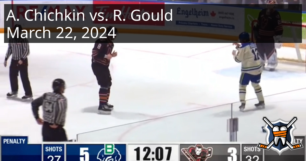 Aleksey Chichkin vs. Rylan Gould, March 22, 2024 - Calgary Hitmen vs ...