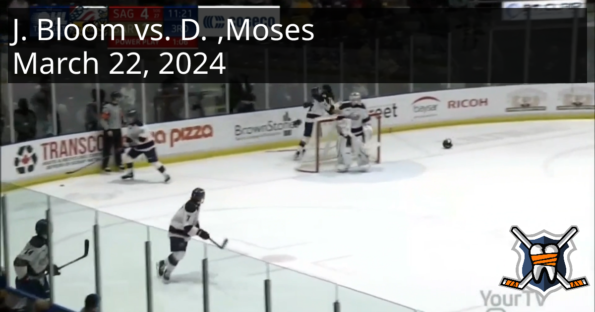 Josh Bloom vs. Daylen Moses, March 22, 2024 - Saginaw Spirit vs. Sarnia ...