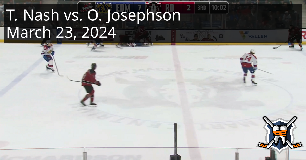 Ty Nash vs. Ollie Josephson, March 23, 2024 - Edmonton Oil Kings vs ...