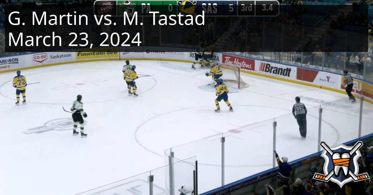 Grady Martin vs. Morgan Tastad, March 23, 2024 - Prince Albert Raiders ...