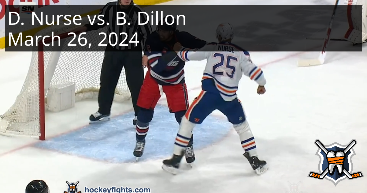 Darnell Nurse vs. Brenden Dillon, March 26, 2024 - Edmonton Oilers vs ...