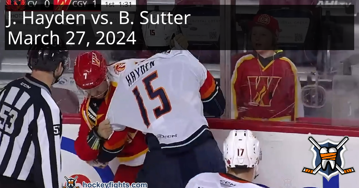 John Hayden vs. Brett Sutter, March 27, 2024 - Coachella Valley ...