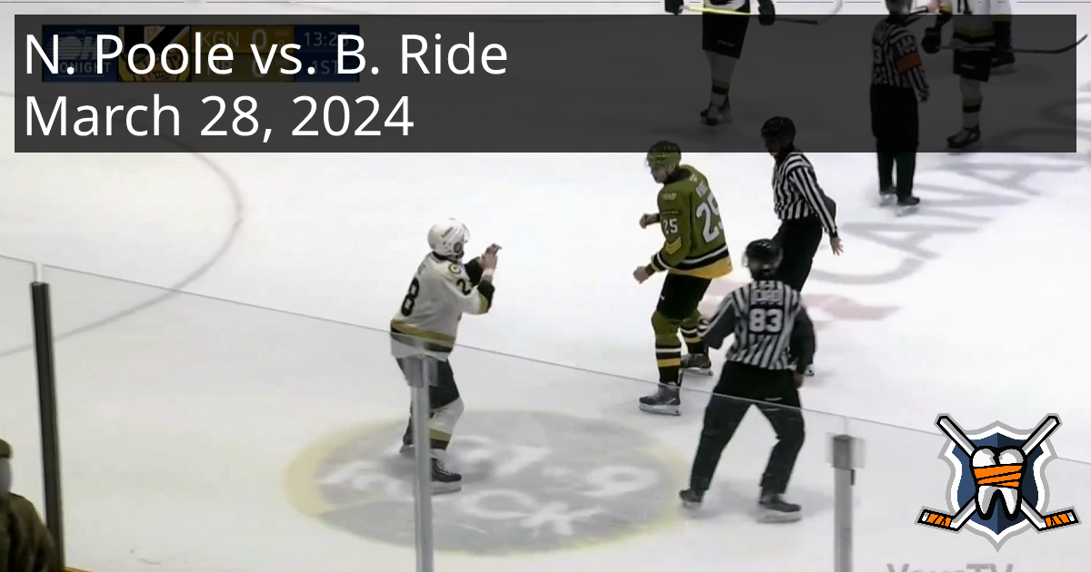 Nathan Poole vs. Bronson Ride, March 28, 2024 - Kingston Frontenacs vs ...