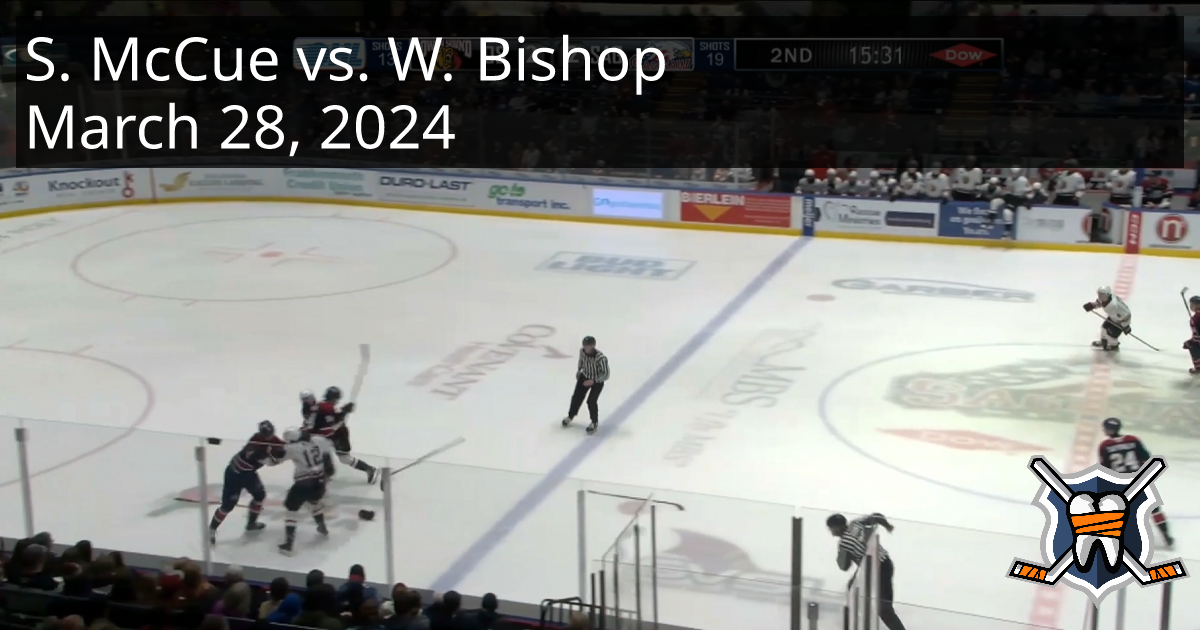Sam McCue vs. Will Bishop, March 28, 2024 - Owen Sound Attack vs ...