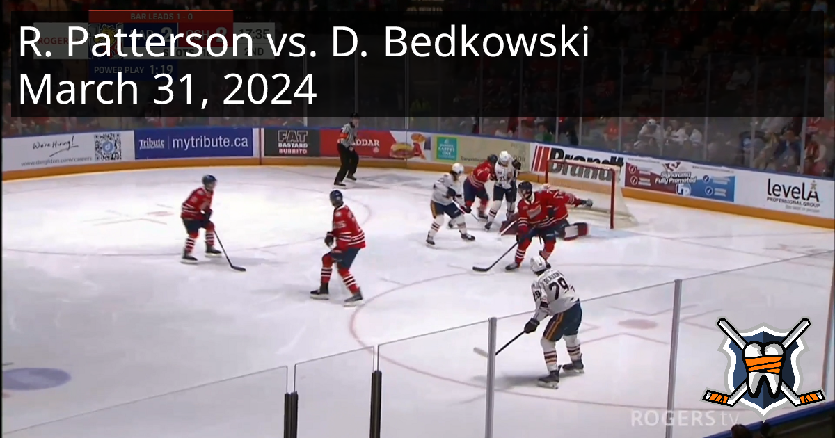 Riley Patterson vs. David Bedkowski, March 31, 2024 - Barrie Colts vs ...