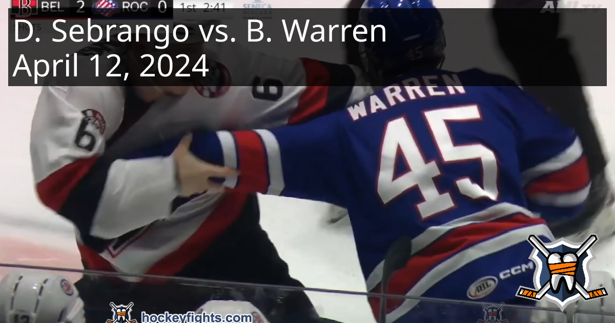 Donovan Sebrango vs. Brendan Warren, April 12, 2024 - Belleville ...