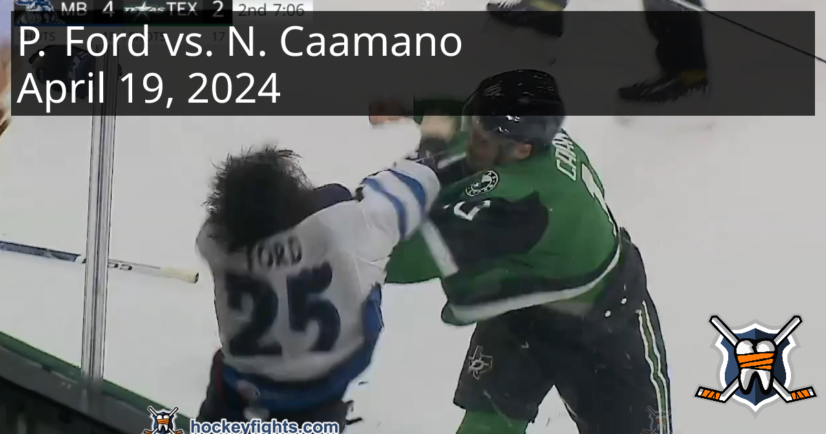 Parker Ford vs. Nicholas Caamano, April 19, 2024 - Manitoba Moose vs ...