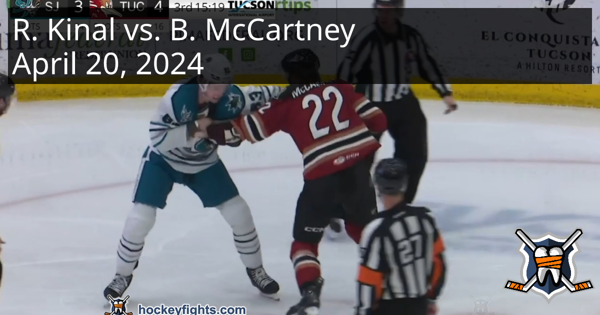 Roman Kinal vs. Ben McCartney, April 20, 2024 - San Jose Barracuda vs ...