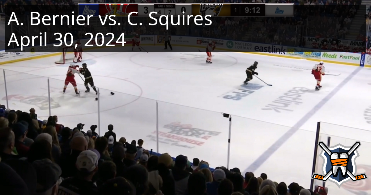 Alexis Bernier vs. Cam Squires, April 30, 2024 - Baie-Comeau Drakkar vs ...