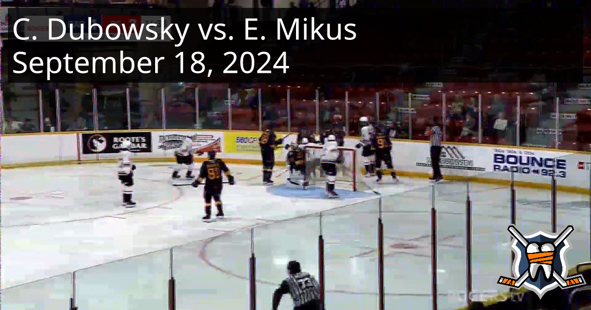 Cole Dubowsky vs. Easton Mikus, September 18, 2024 - Barrie Colts vs ...
