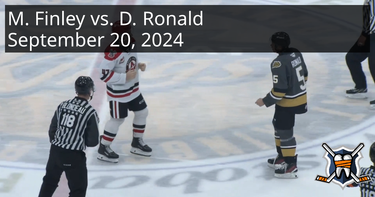 Max Finley vs. Dylan Ronald, September 20, 2024 - Moose Jaw Warriors vs ...