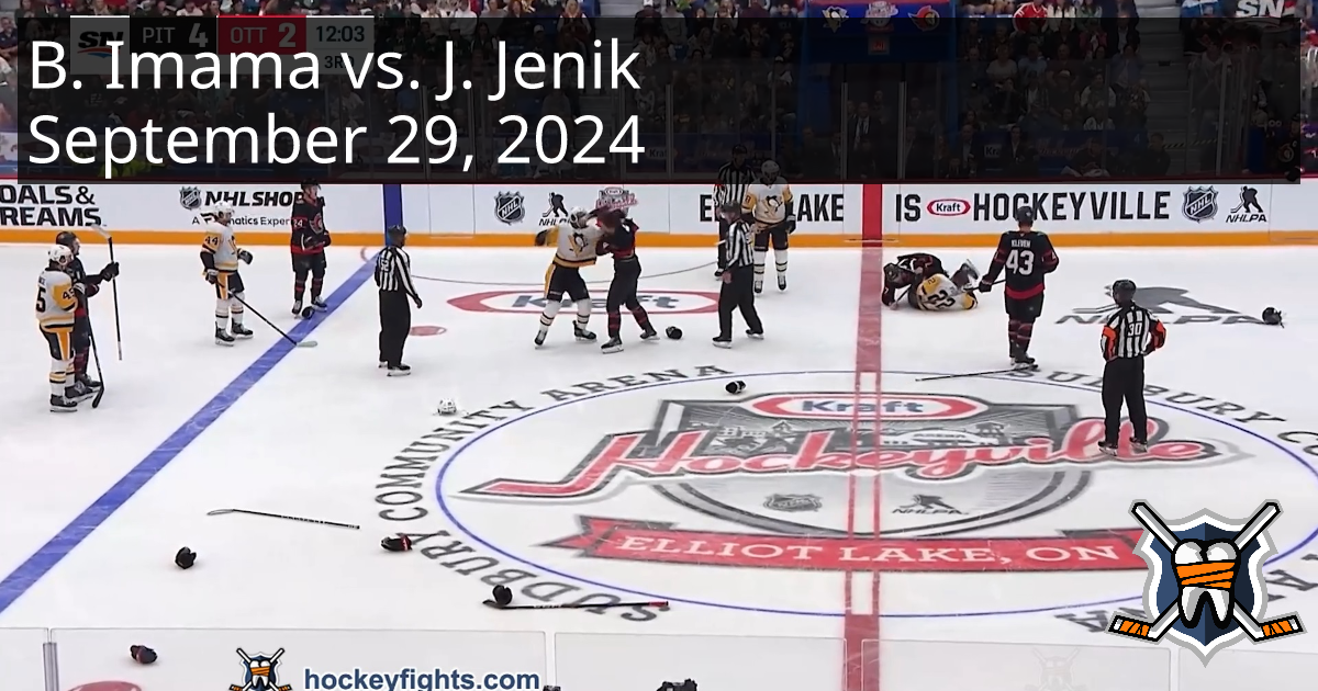 Bokondji Imama vs. Jan Jenik, September 29, 2024 - Pittsburgh Penguins ...