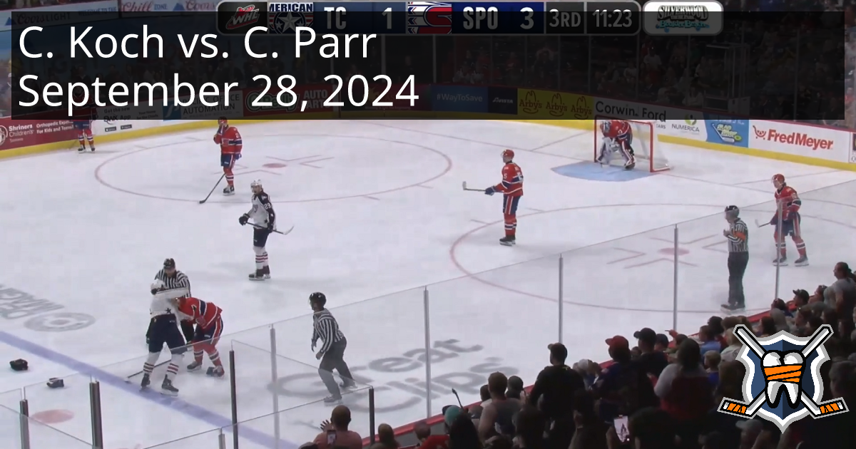 Cash Koch vs. Cameron Parr, September 28, 2024 - Tri-City Americans vs ...