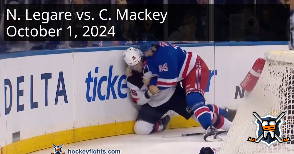 Nathan Legare vs. Connor Mackey, October 1, 2024 - New Jersey Devils vs ...