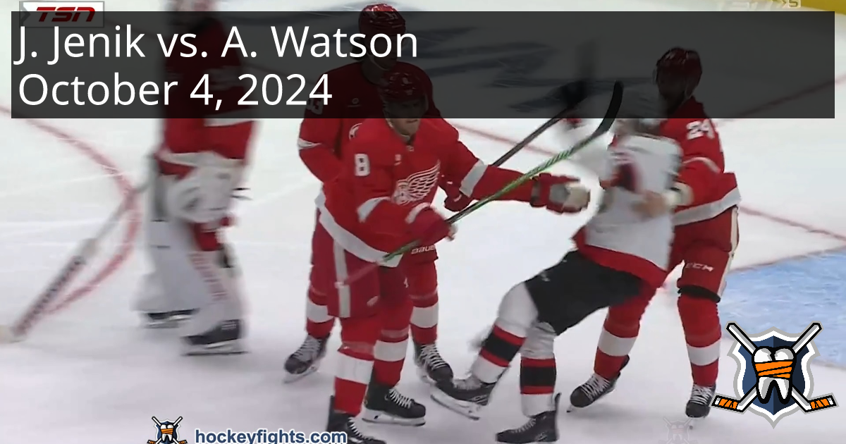 Jan Jenik vs. Austin Watson, October 4, 2024 - Ottawa Senators vs ...