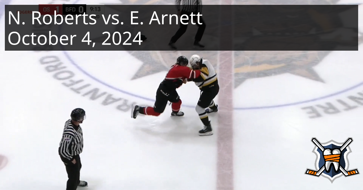 Noah Roberts vs. Elliot Arnett, October 4, 2024 - Owen Sound Attack vs ...
