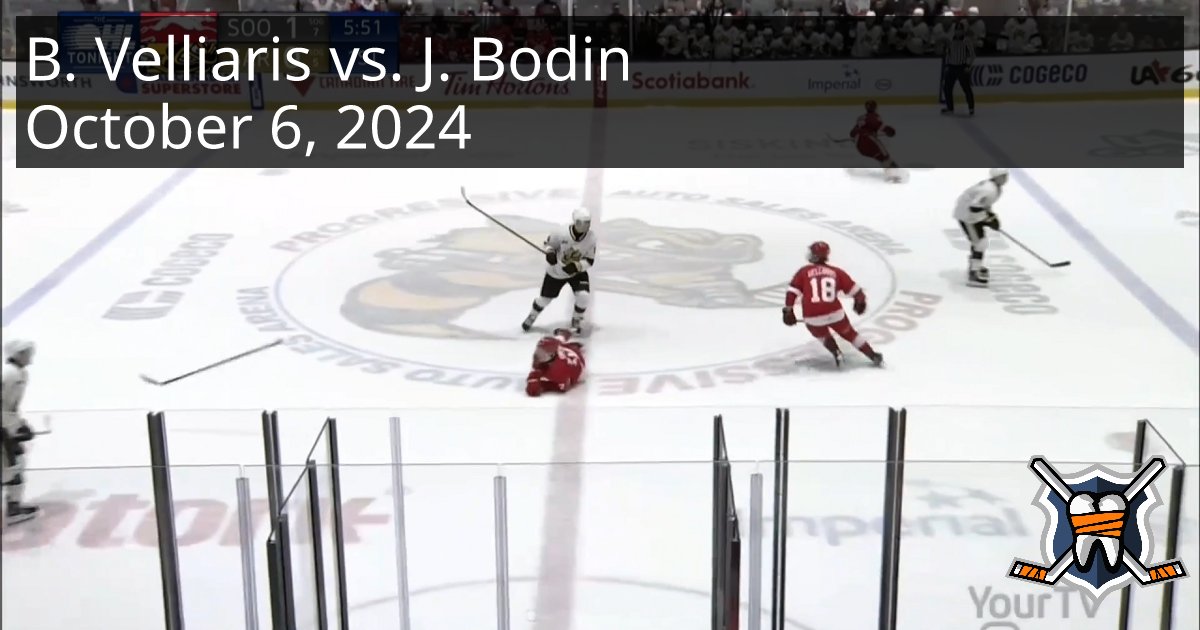Brayden Velliaris vs. Jack Bodin, October 6, 2024 - Sault Ste. Marie ...