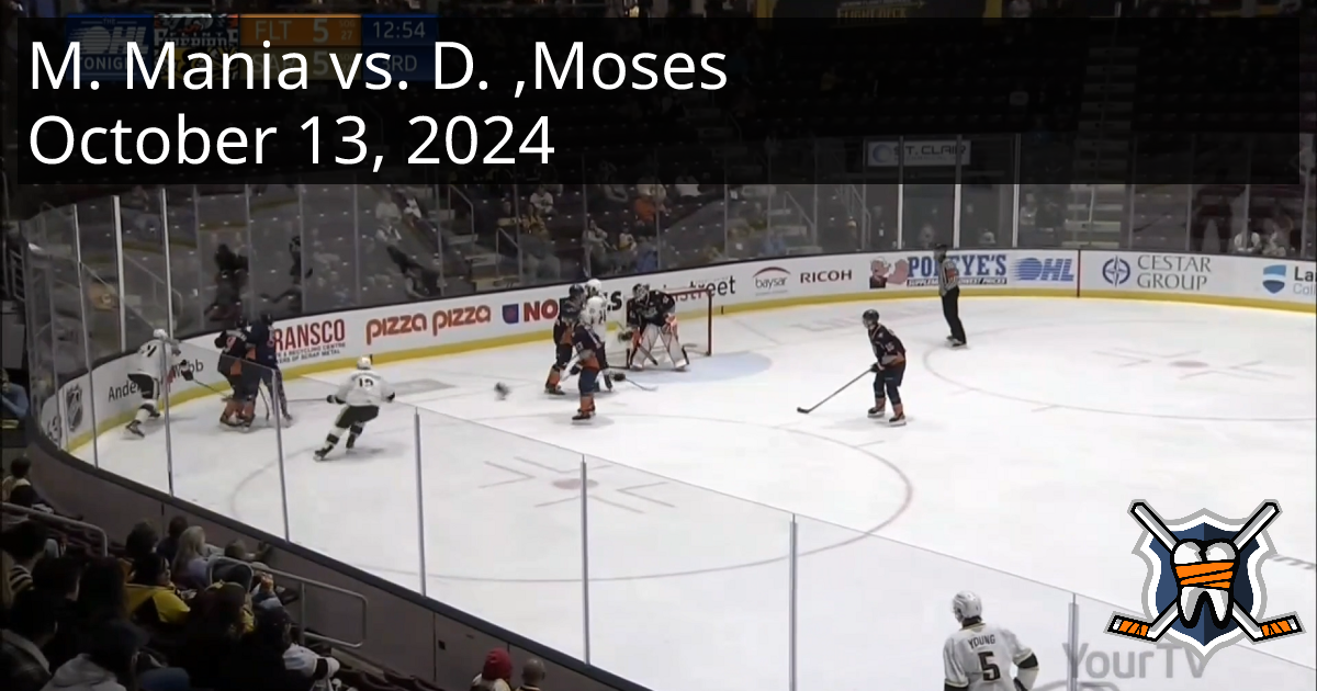 Matthew Mania vs. Daylen Moses, October 13, 2024 - Flint Firebirds vs ...