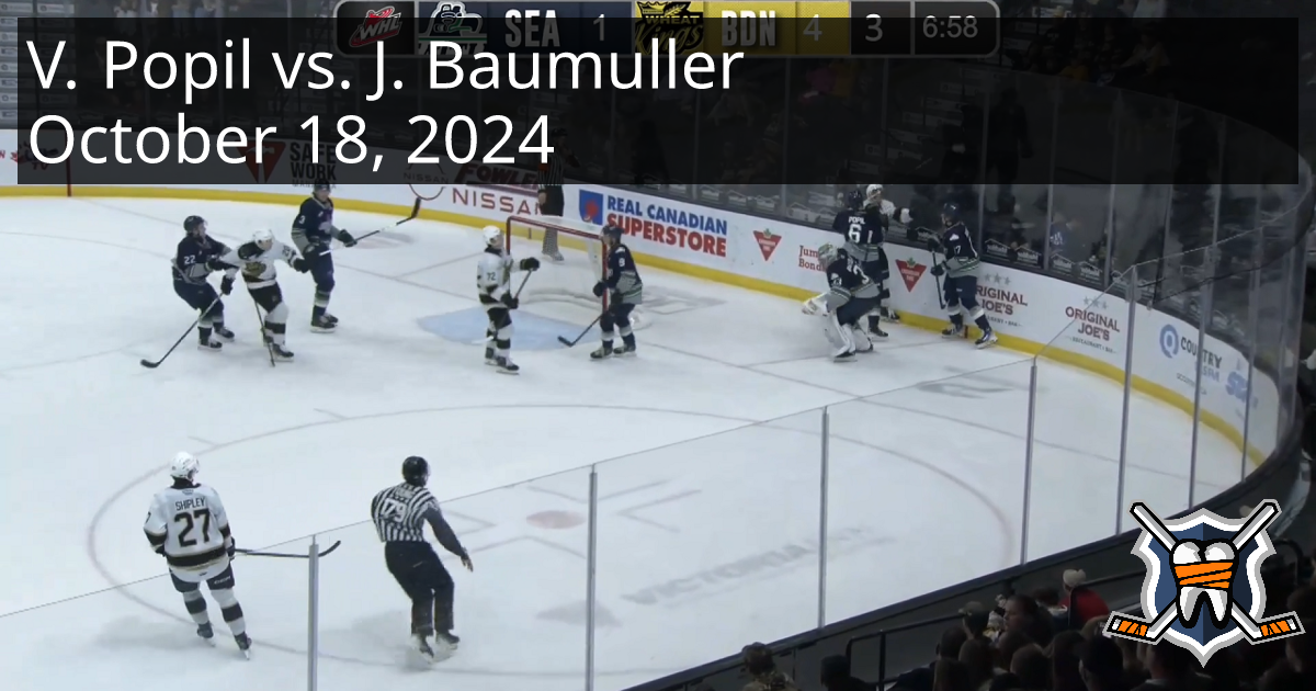Vanek Popil vs. Joby Baumuller, October 18, 2024 - Seattle Thunderbirds ...