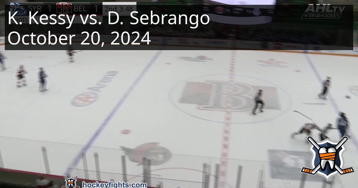 Kale Kessy vs. Donovan Sebrango, October 20, 2024 - Syracuse Crunch vs ...