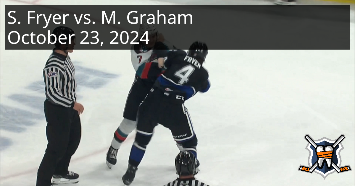 Seth Fryer vs. Max Graham, October 23, 2024 - Victoria Royals vs ...