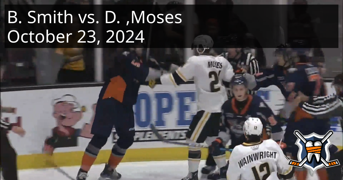 Blake Smith vs. Daylen Moses, October 23, 2024 - Flint Firebirds vs ...