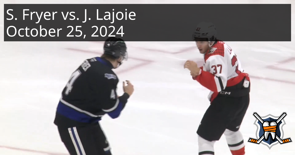 Seth Fryer vs. Jett Lajoie, October 25, 2024 - Victoria Royals vs ...
