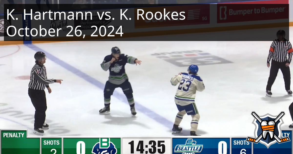 Kaleb Hartmann vs. Kurt Rookes, October 26, 2024 - Seattle Thunderbirds ...