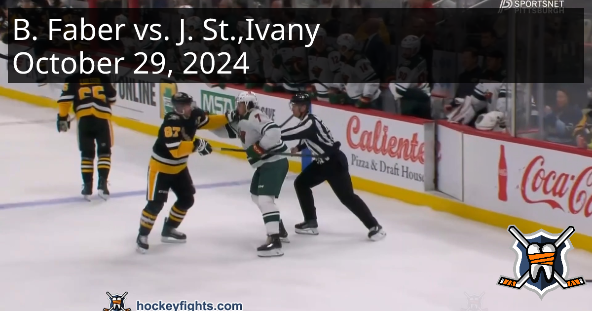 Brock Faber vs. Jack St. Ivany, October 29, 2024 - Minnesota Wild vs ...