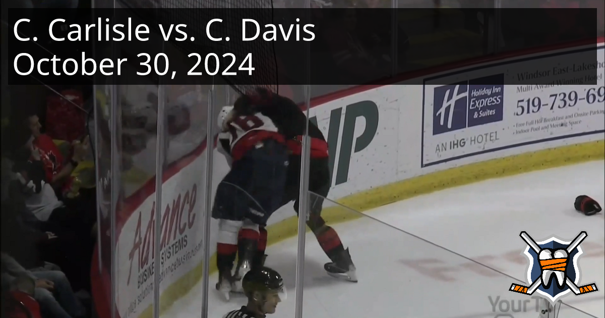 Caeden Carlisle vs. Cole Davis, October 30, 2024 - Sault Ste. Marie ...