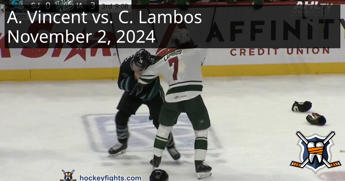 Anthony Vincent vs. Carson Lambos, November 2, 2024 - San Jose ...